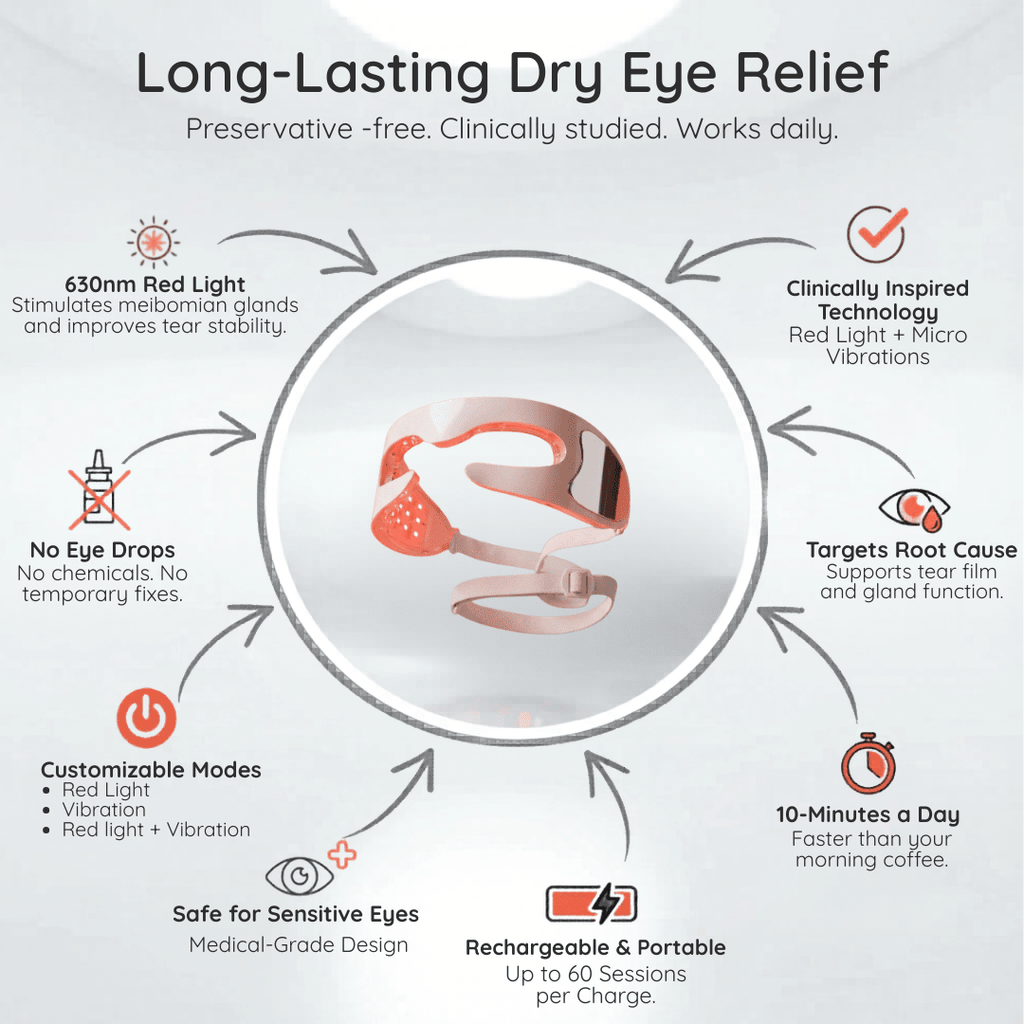 Red Light Therapy Eye Mask for Dry Eye Relief – Halo V2 – HallunaCo